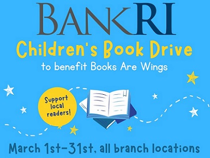 BankRI holding children’s book drive for National Reading Month