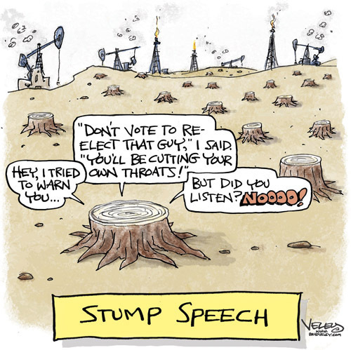 Editorial Cartoon: Stump Speech