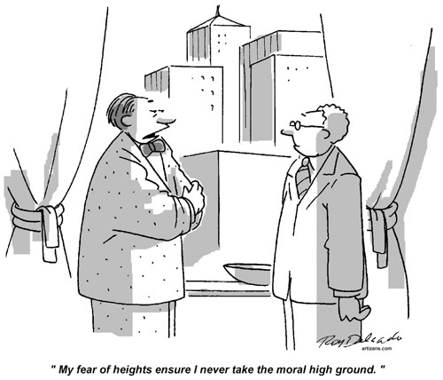 Editorial Cartoon: Moral High Ground